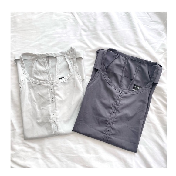 Skora | Tops | Skora Pastel Light Blue Dark Grey Athletic Halter High ...